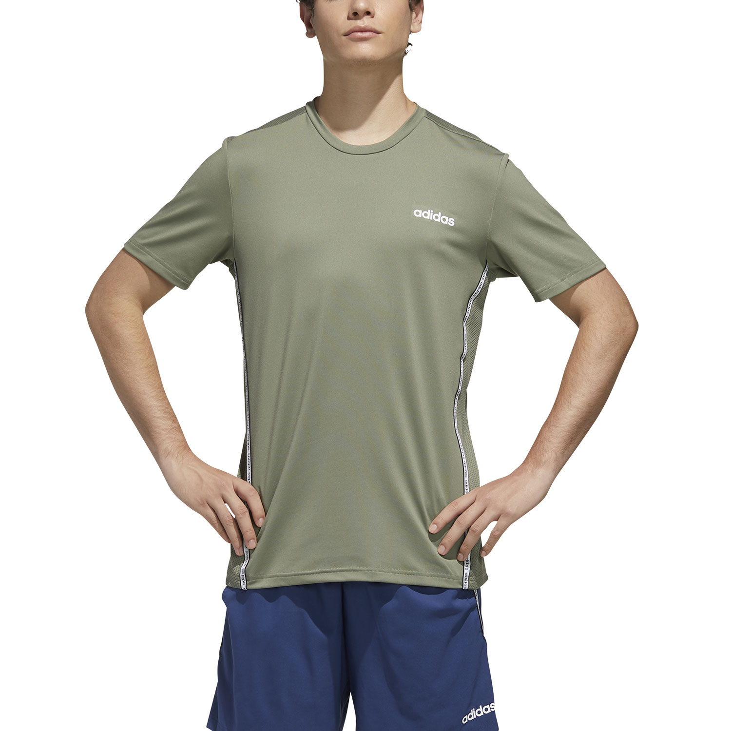 adidas D2M Plane Mesh Men's Running T-Shirt - Legacy Green