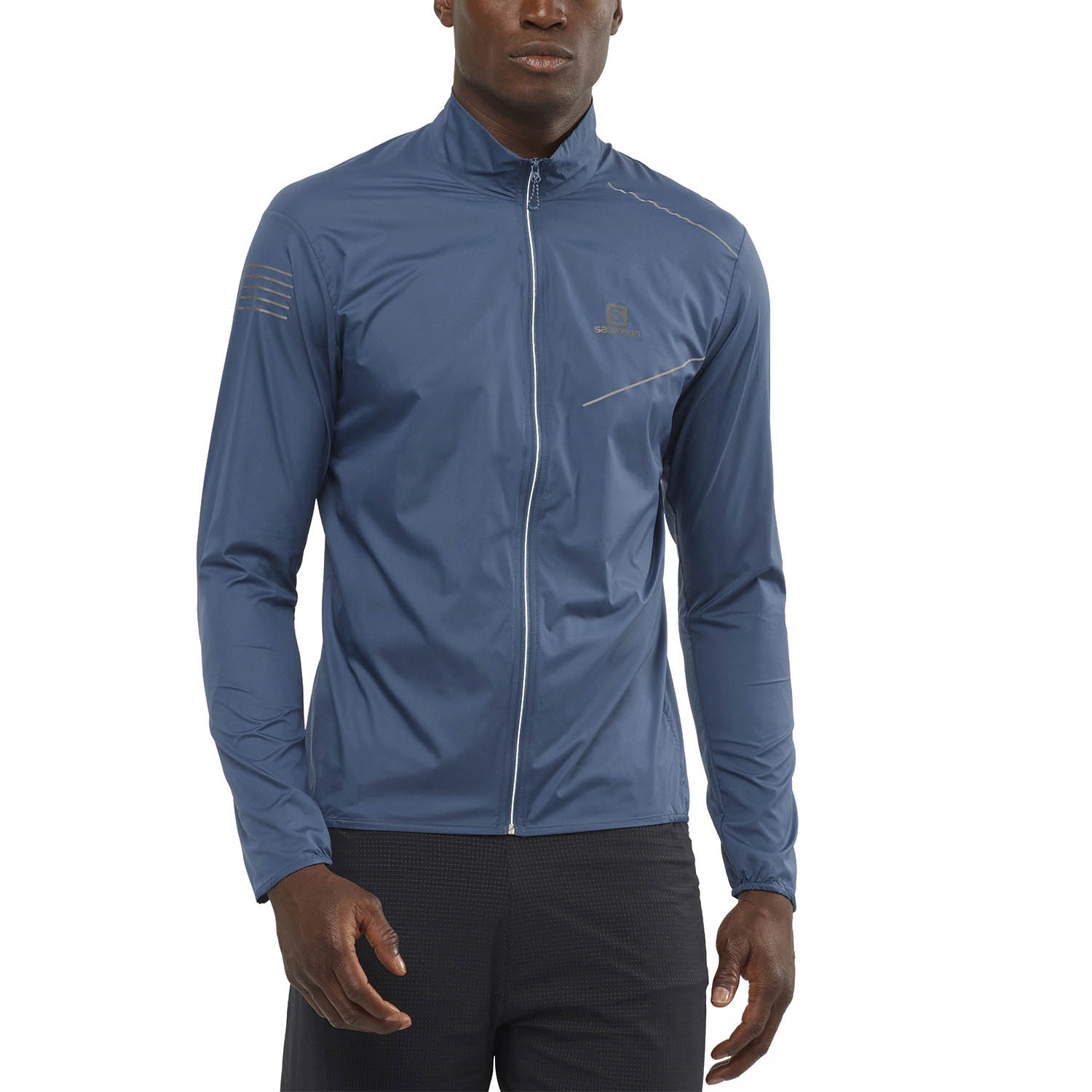 Salomon Sense Men's Running Jacket - Dark Denim