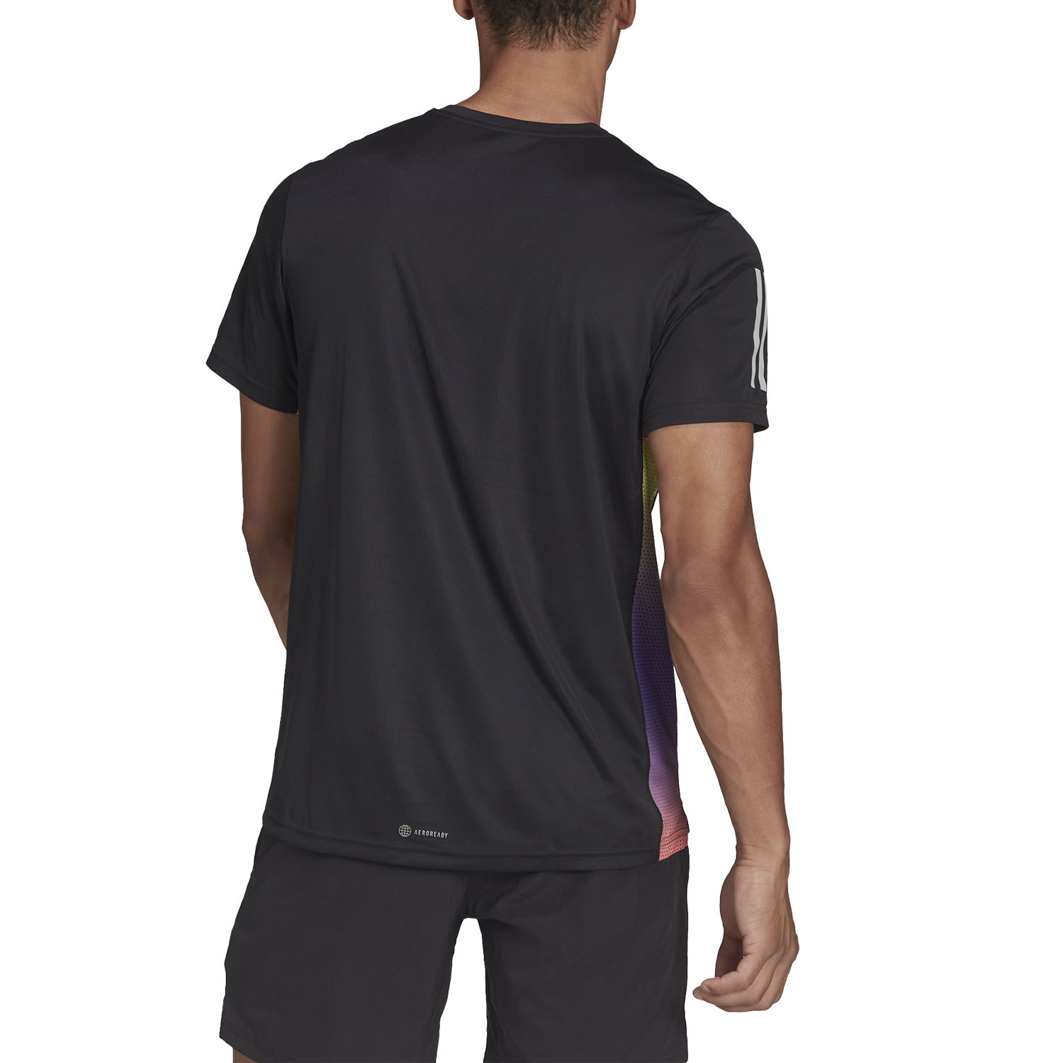 adidas Own The Run Stripes Men's Running T-Shirt - Black