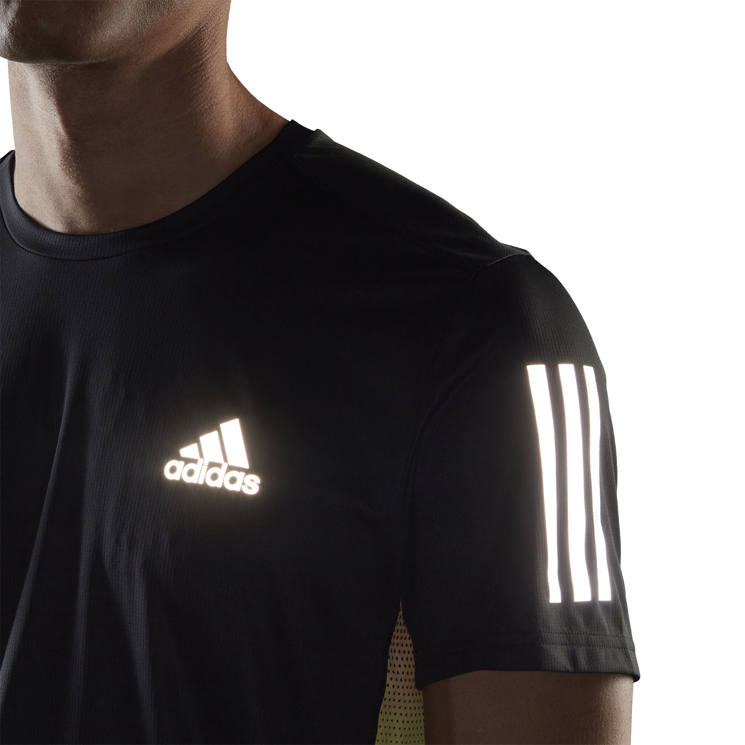adidas Own The Run Stripes Men's Running T-Shirt - Black