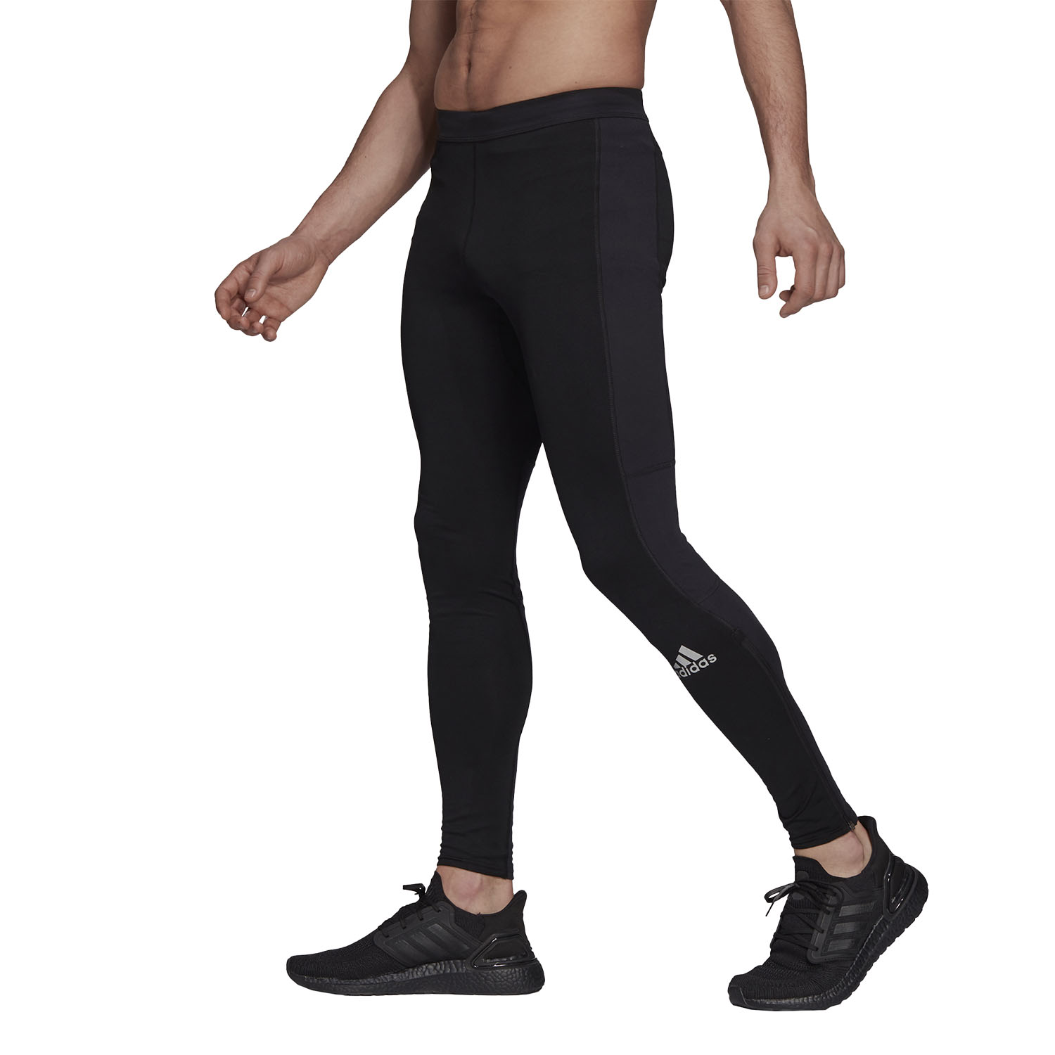 adidas Saturday Warm Men's Running Tights - Black