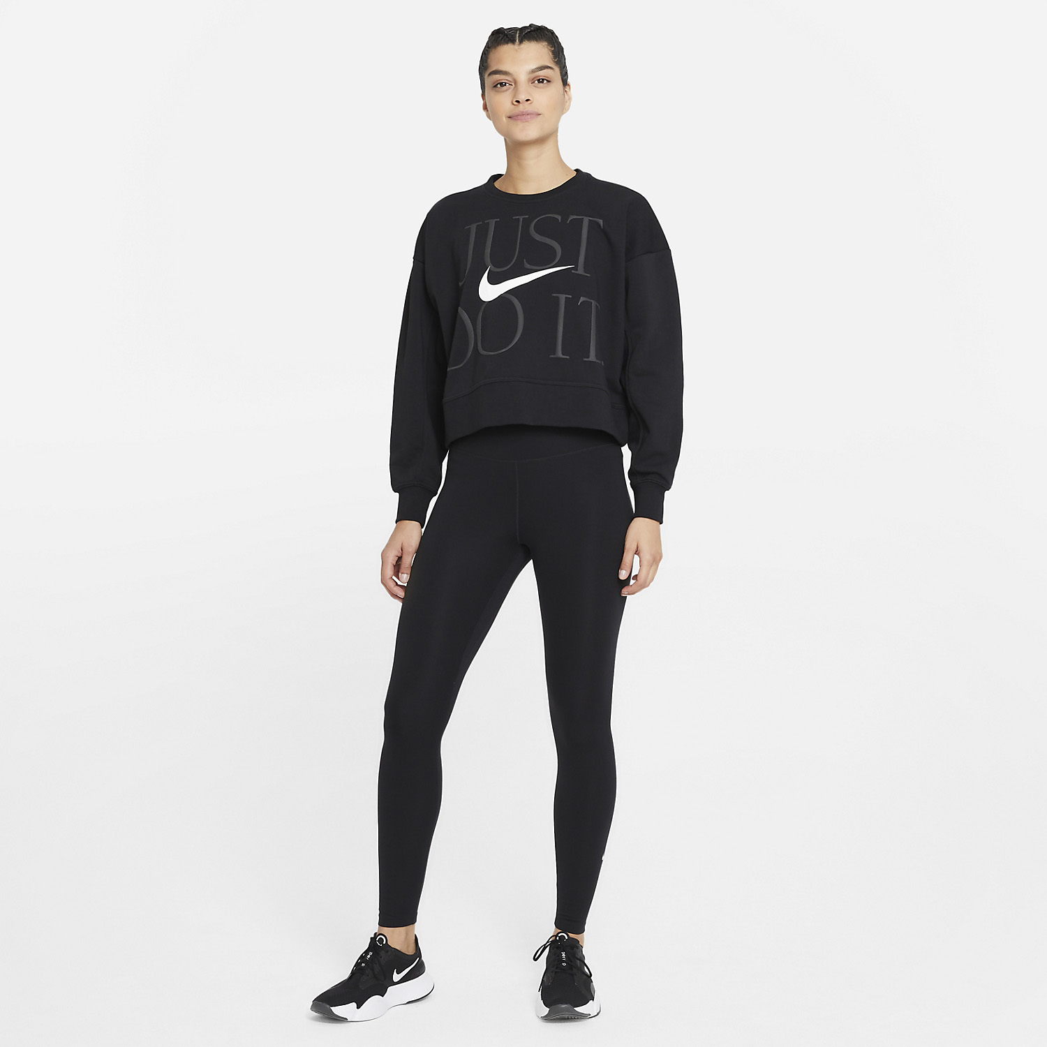 Nike Dri-fit Get Fit Women's Training Hoodie - Black/White