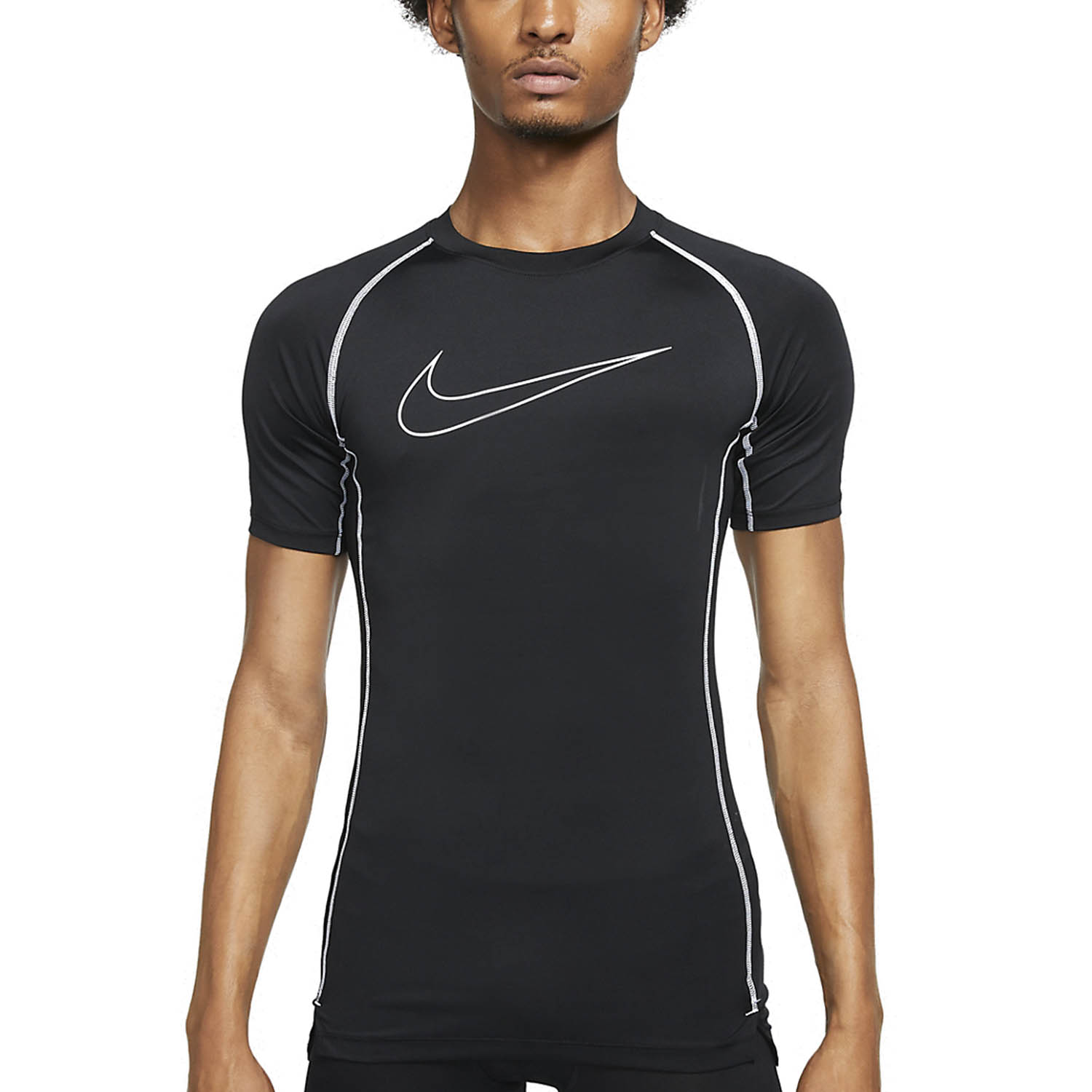 Nike Pro Logo Men's Training T-Shirt - Black/White