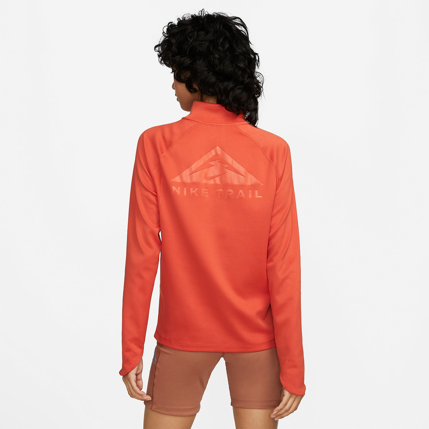Nike Dri-FIT Element Logo Women's Trail Shirt - Mantra Orange