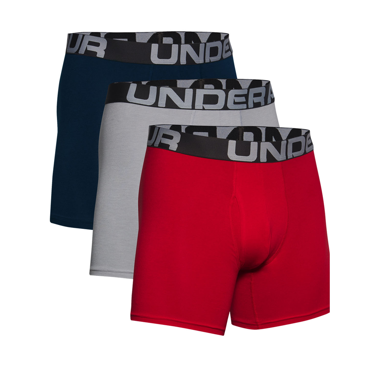 Under Armour Charged Cotton 6in x 3 Boxers Deportivos Hombre Red