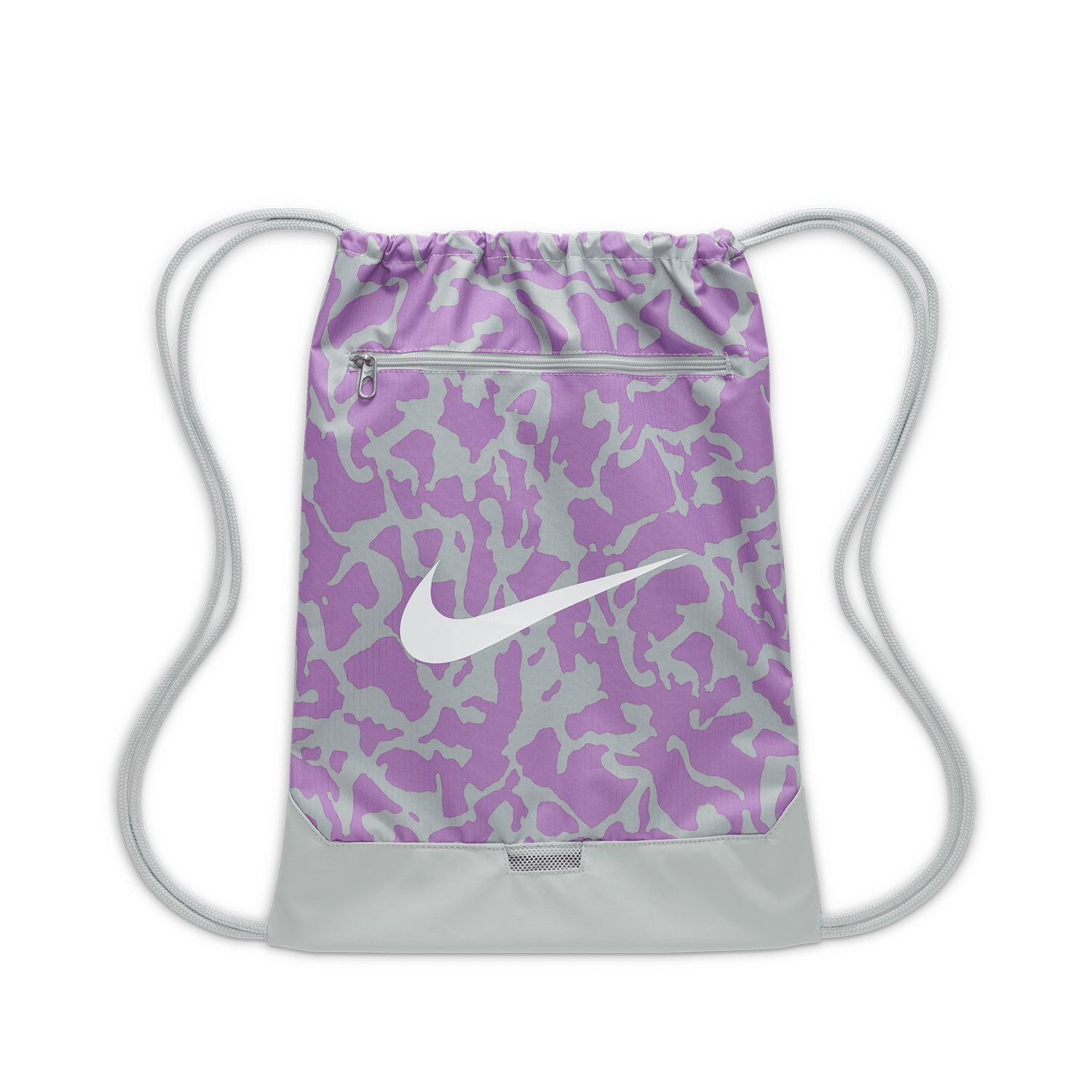 Nike Brasilia Training Sackpack - Light Silver/Rush Fuchsia/White