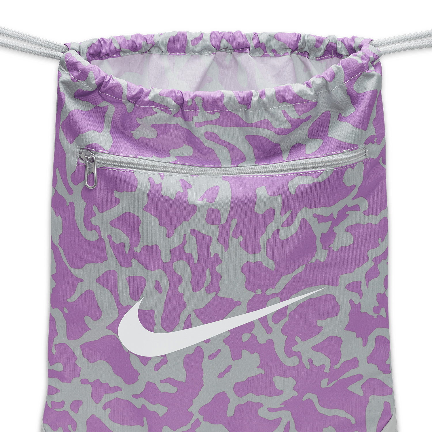 Nike Brasilia Training Sackpack - Light Silver/Rush Fuchsia/White