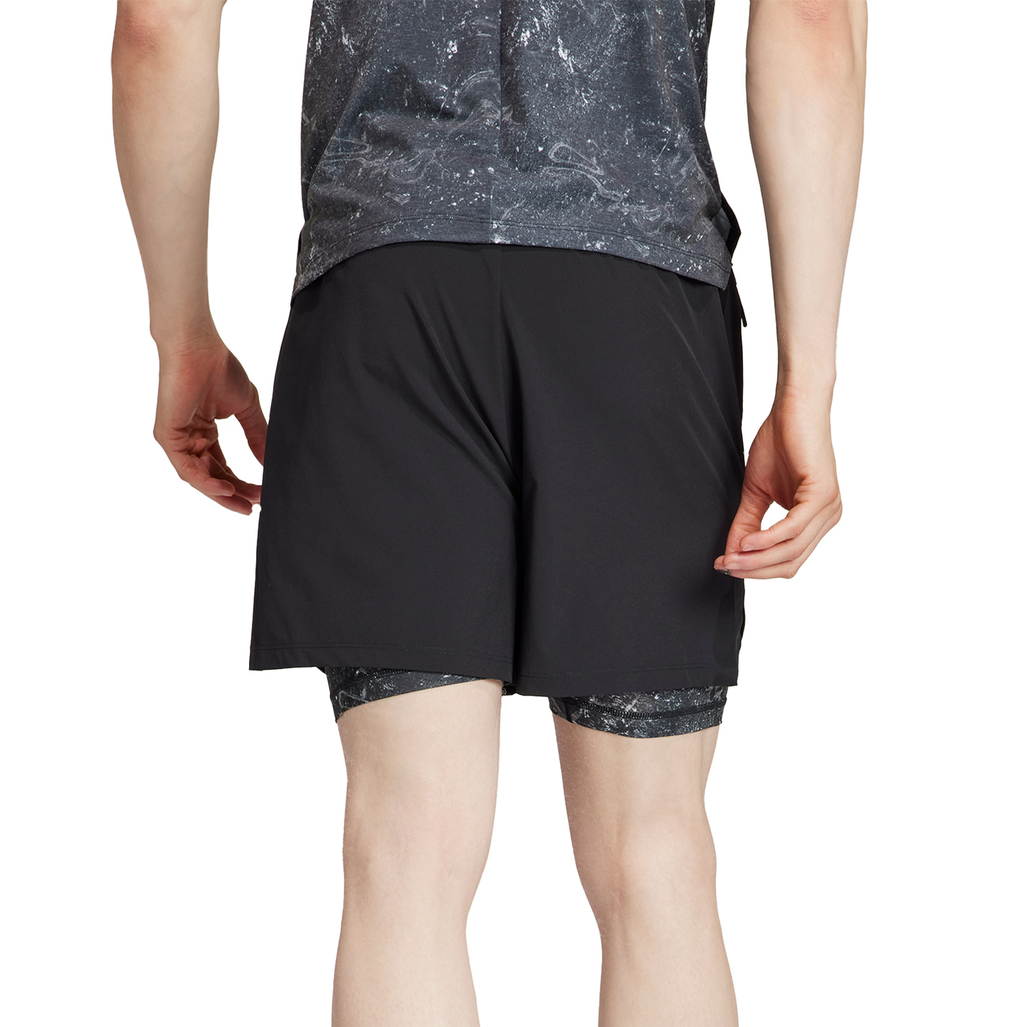 adidas WO 2 in 1 5in Men's Training Shorts - Black