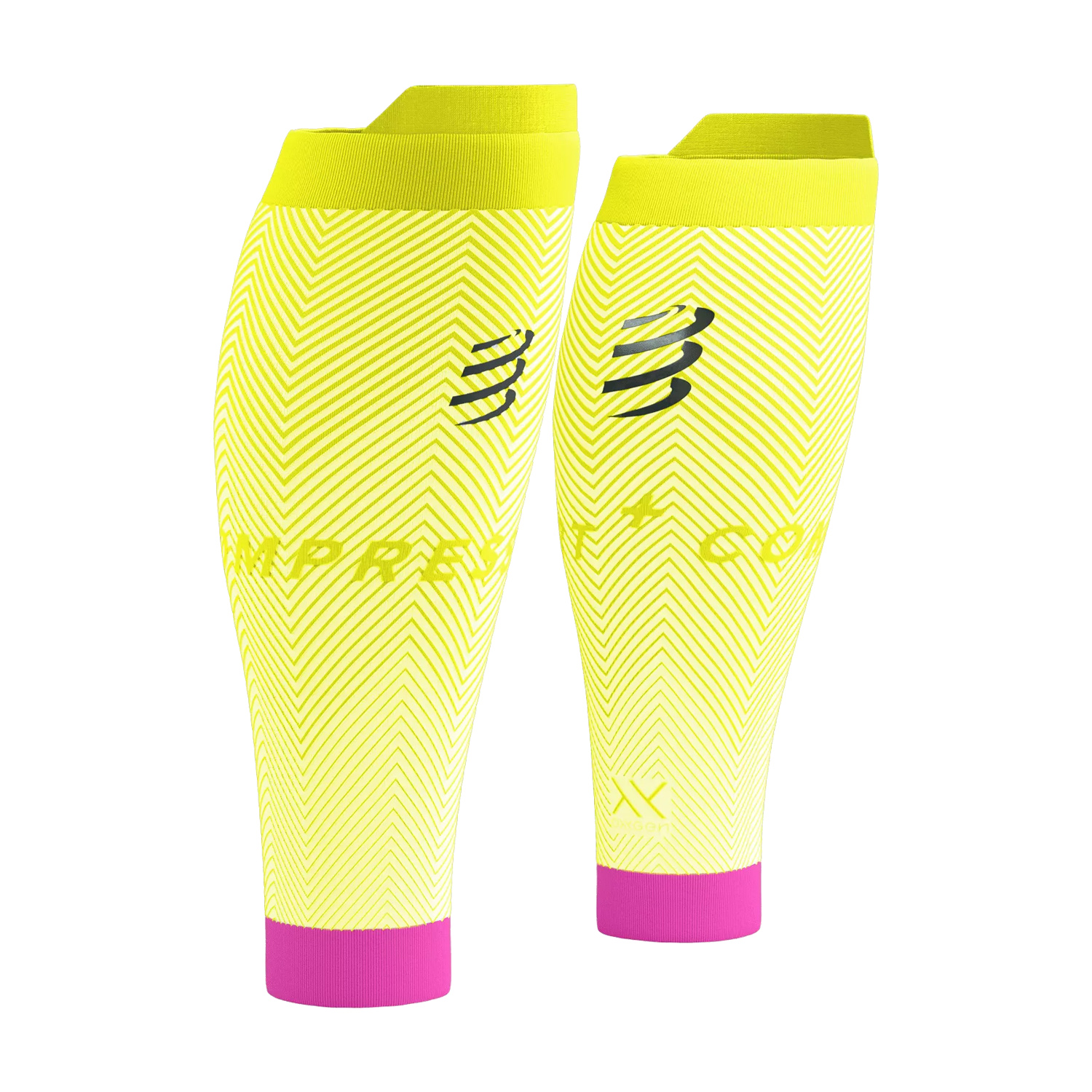 Compressport R2 Oxygen Logo Compression Calf Sleeves - Black