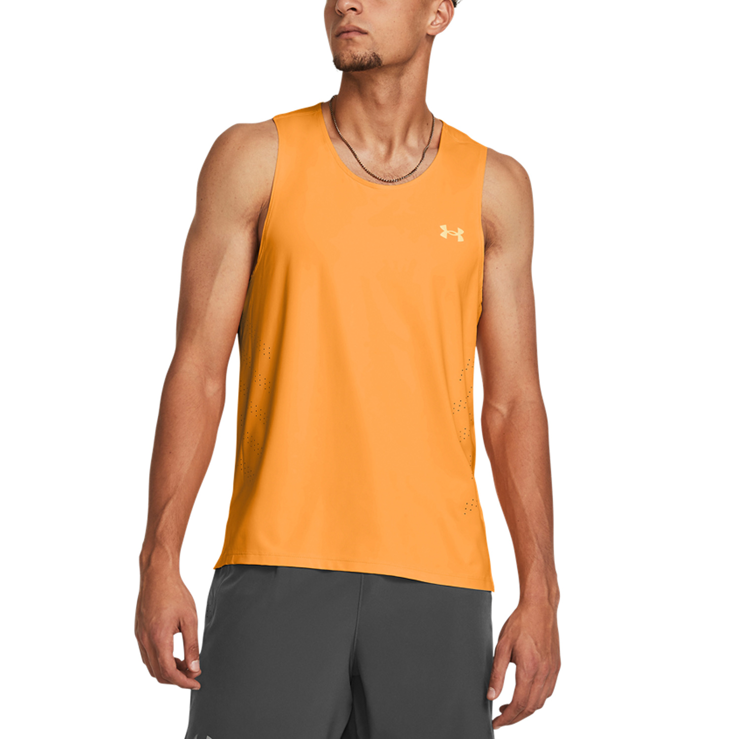 Under Armour Launch Elite Logo Men's Running Tank - Nova Orange