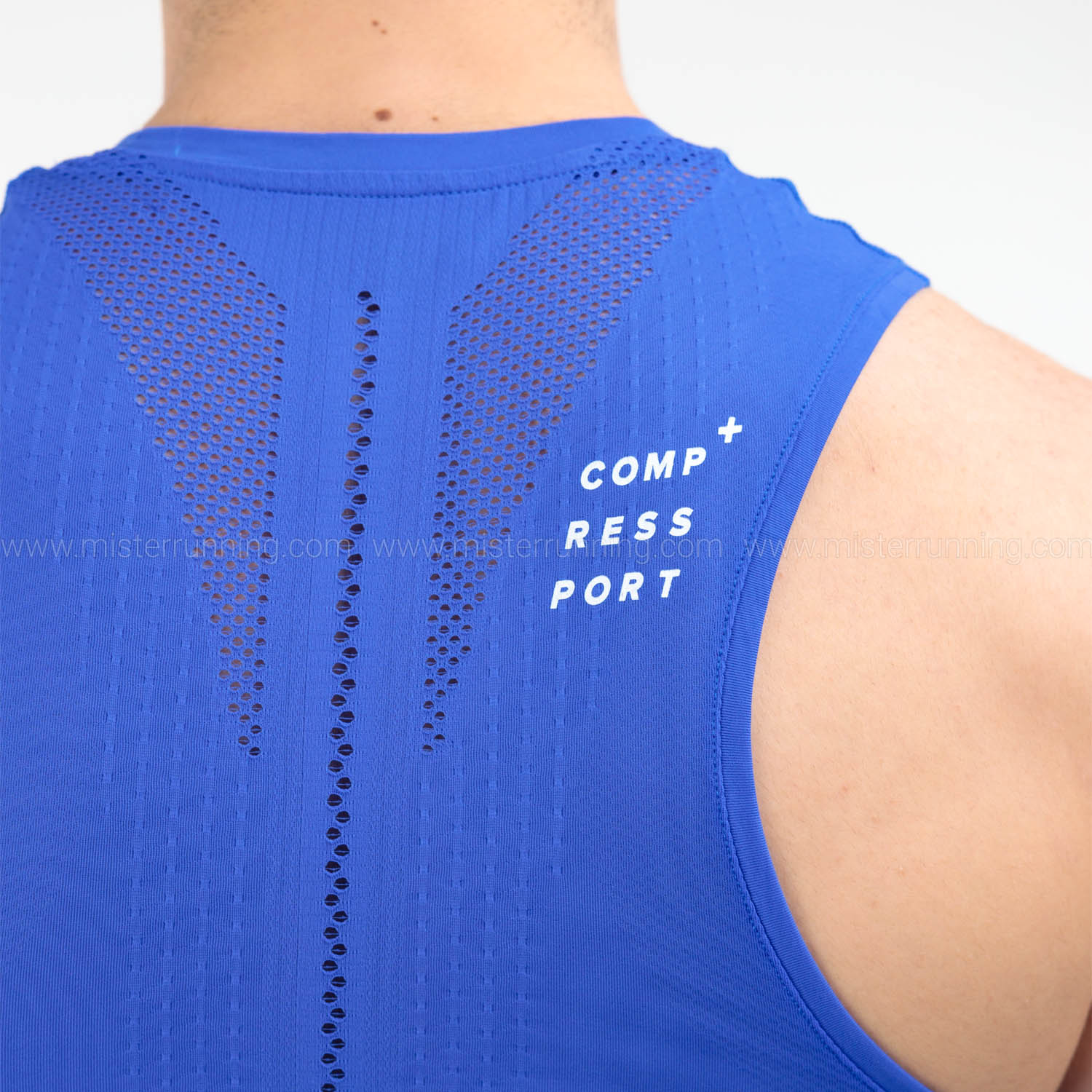 Compressport Pro Racing Men's Running Tank - Dazz Blue