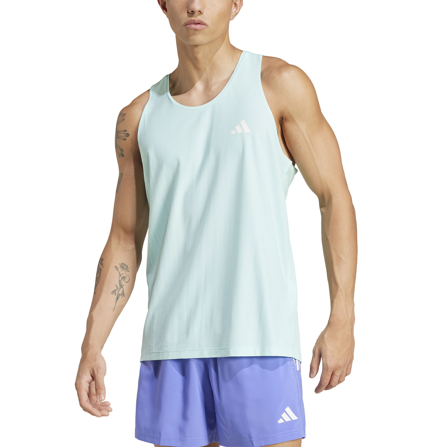 adidas OTR Men's Running Tank - Semi Flash Aqua