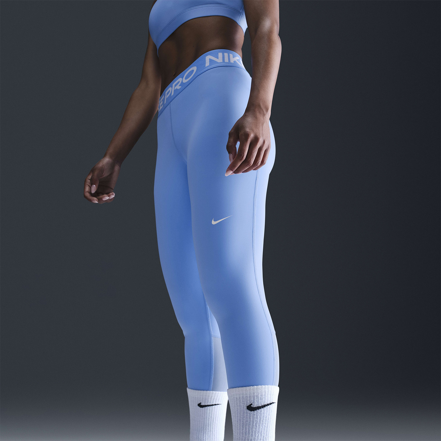 Nike Pro 365 Women's Training Long Tights - Royal Pulse/White