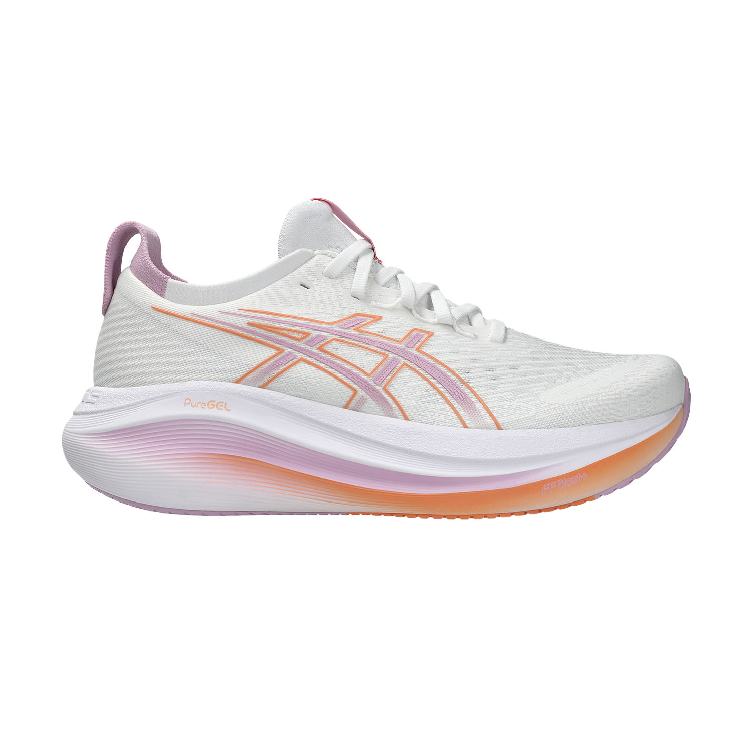 Asics Gel Nimbus 27 Women's Running Shoes - White/Light Ube