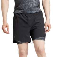 adidas WO 2 in 1 5in Men's Training Shorts - Black